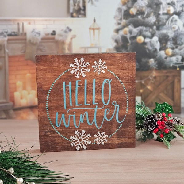 Hello Winter Sign - Etsy