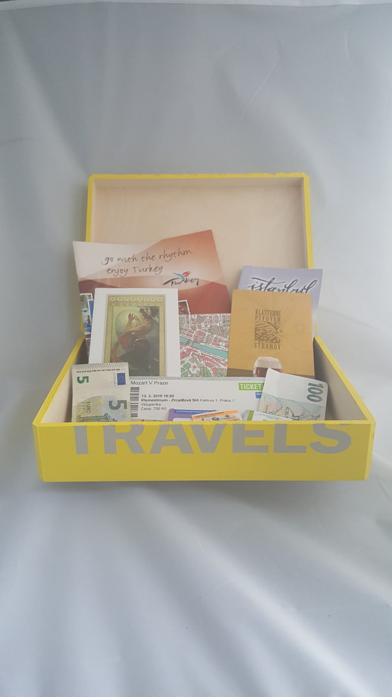 Travel Keepsake Box, Study Abroad Memory Box, Travel Memory Box - Etsy