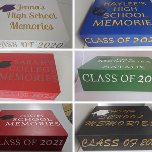 High School Memory Box, Graduation Memory Box, College Graduation ...