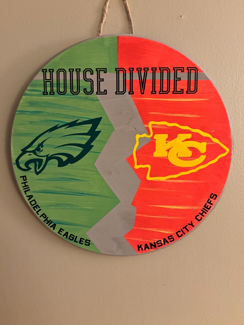 House Divided Wood Door Hanger - Etsy