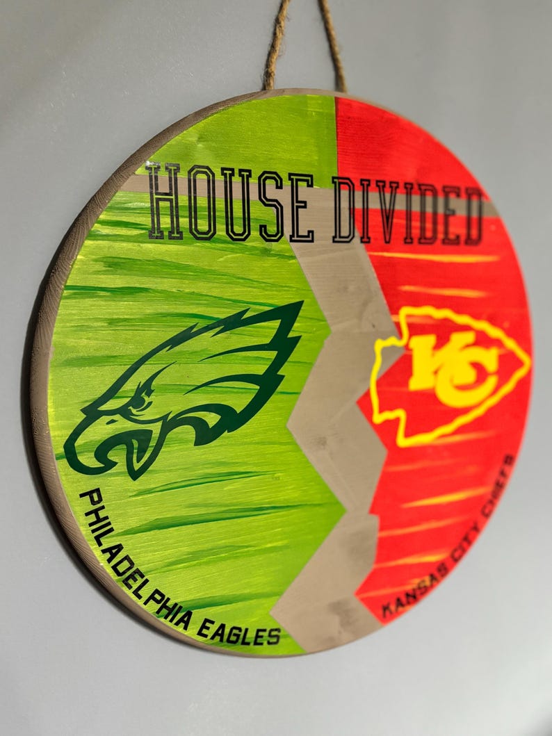 House Divided Wood Door Hanger - Etsy