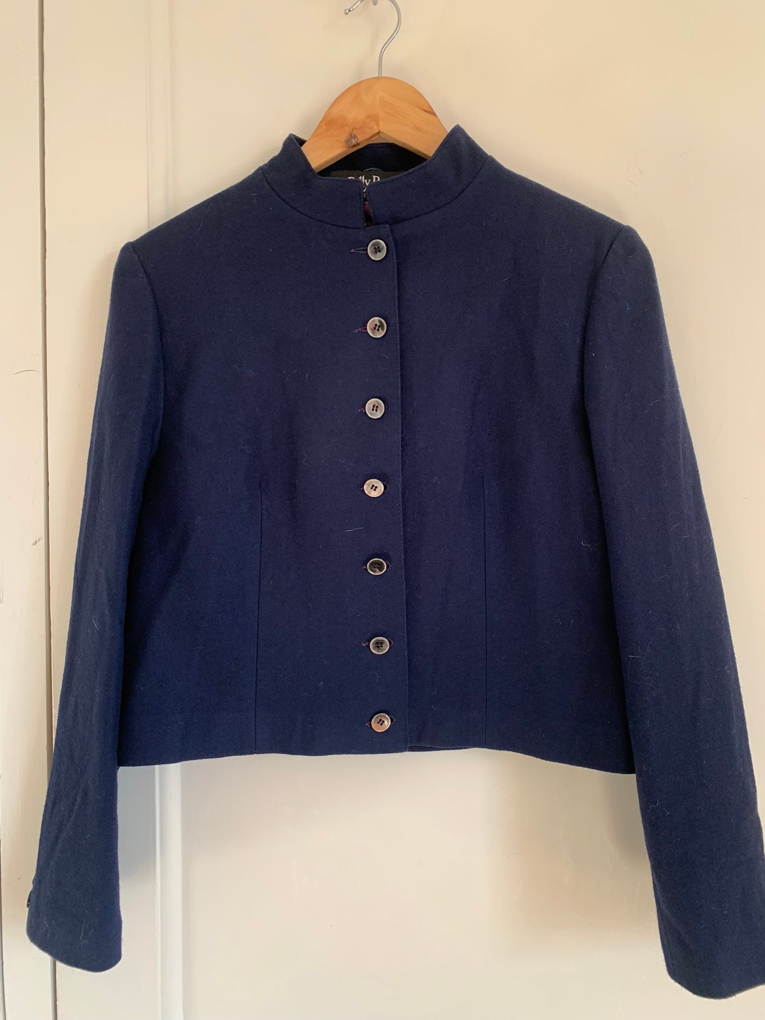 Vintage Polly Peck Blue Wool Skirt Suit S 1970s - Etsy