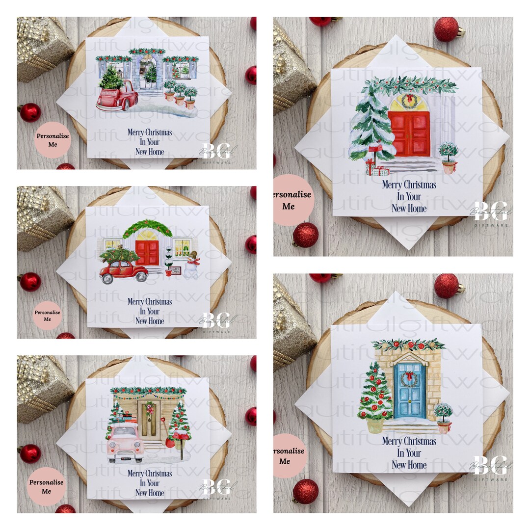 Personalised Christmas Card, Family Members, Friends. - Etsy
