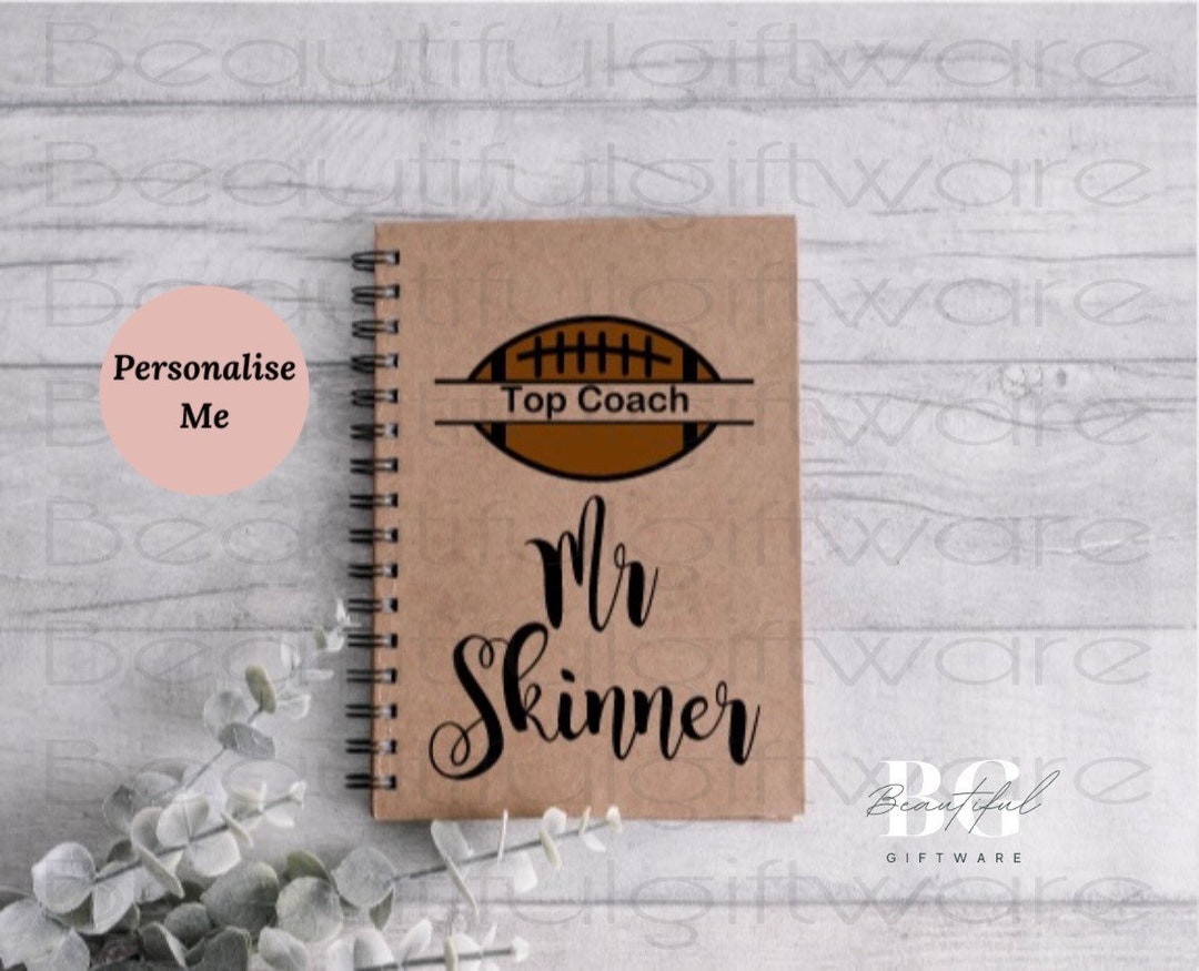 Rugby Coach Notebook, Kraft Notebook A5, End of Year Gift, Birthday ...