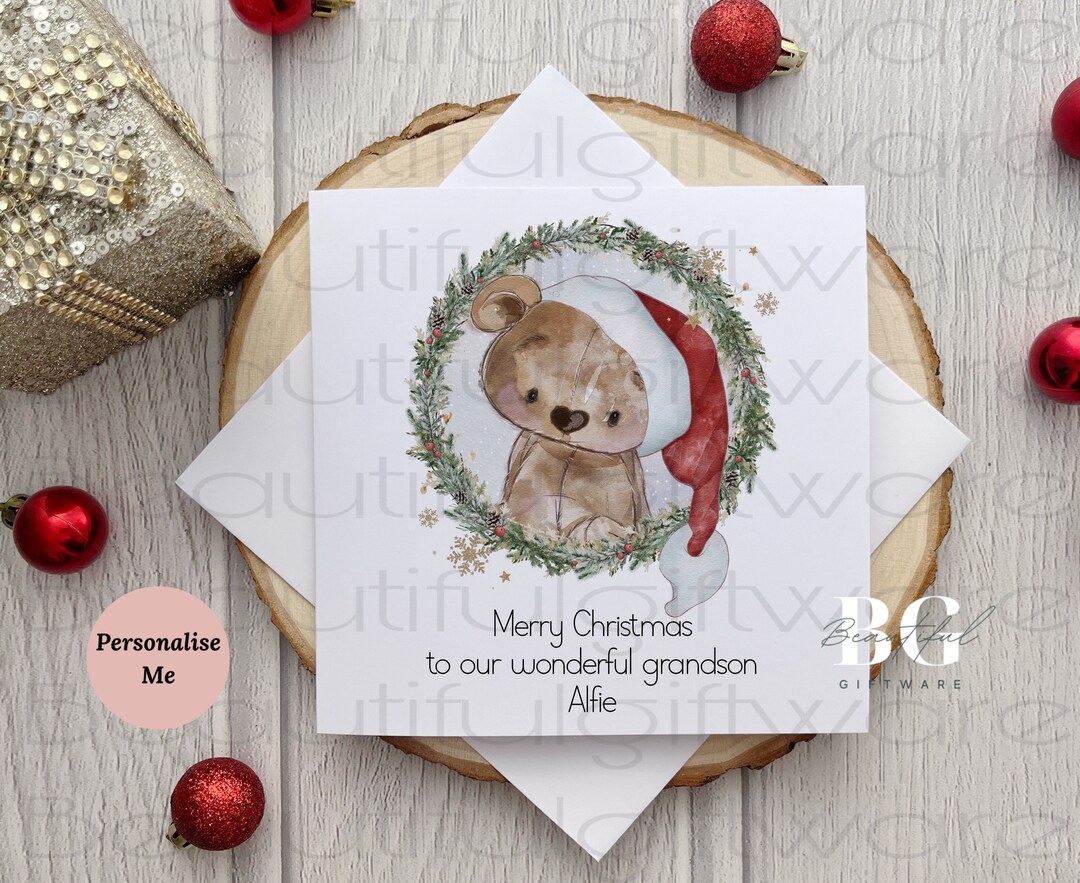 Personalised Christmas Card, Family Members, Friends. - Etsy