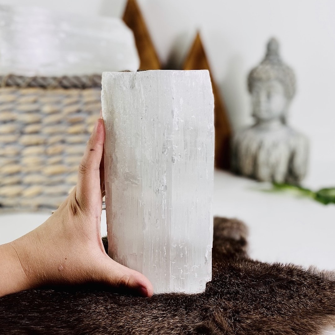 Selenite Logs - Large Selenite Crystal Charging Station Crystals and ...