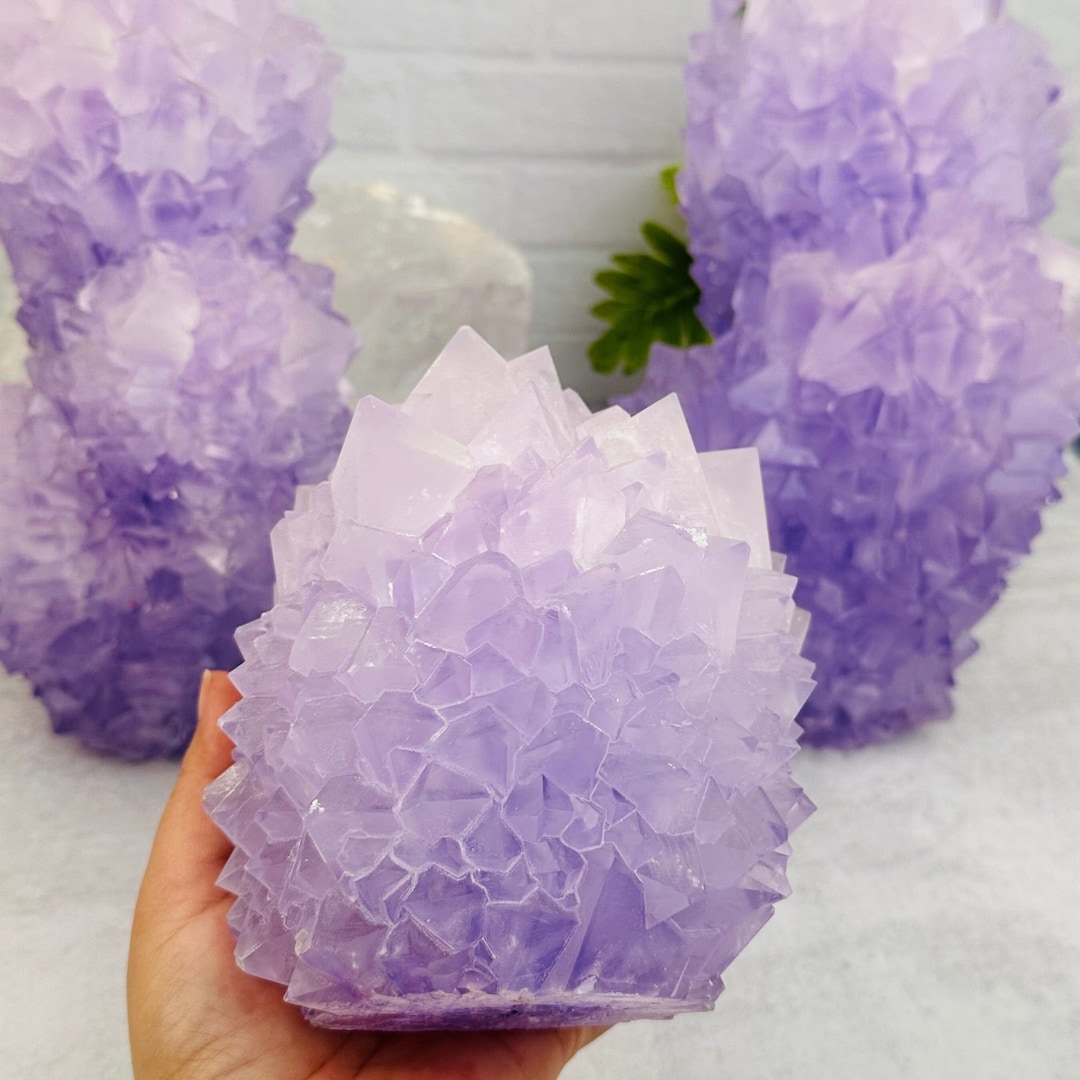Salt Formation - Salt Crystals - Dyed Light Purple - Home Decor - Etsy