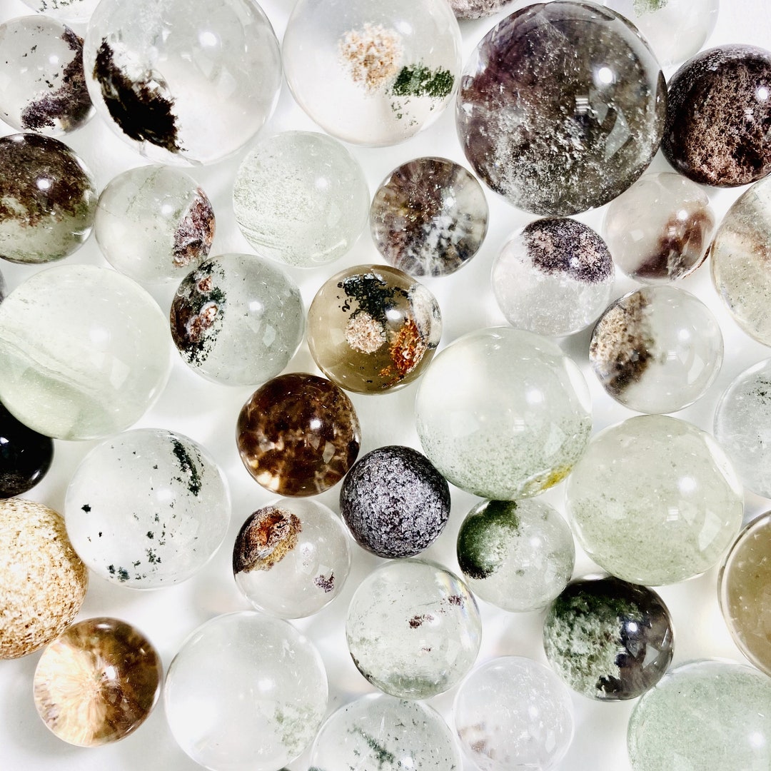 Polished Lodolite Quartz Mini Sphere (10-15mm) - Etsy