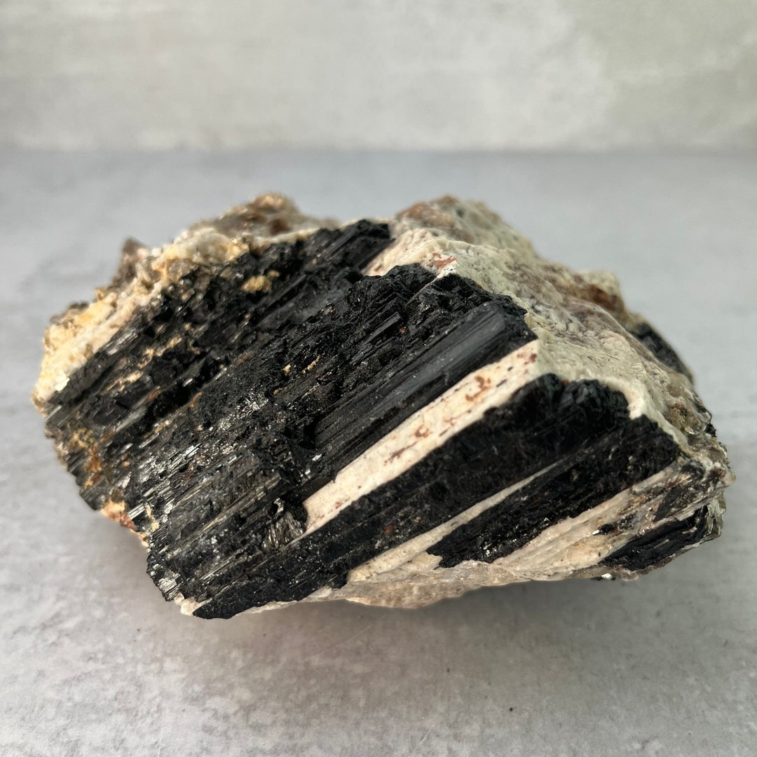 Black Tourmaline on Matrix and Mica - Natural Healing Crystal for ...