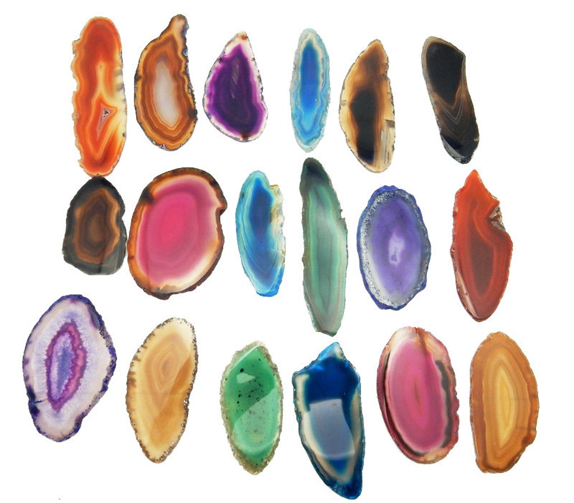 AGATE SLICE Assorted Perfect for Gift Art Projects Supplies - Etsy