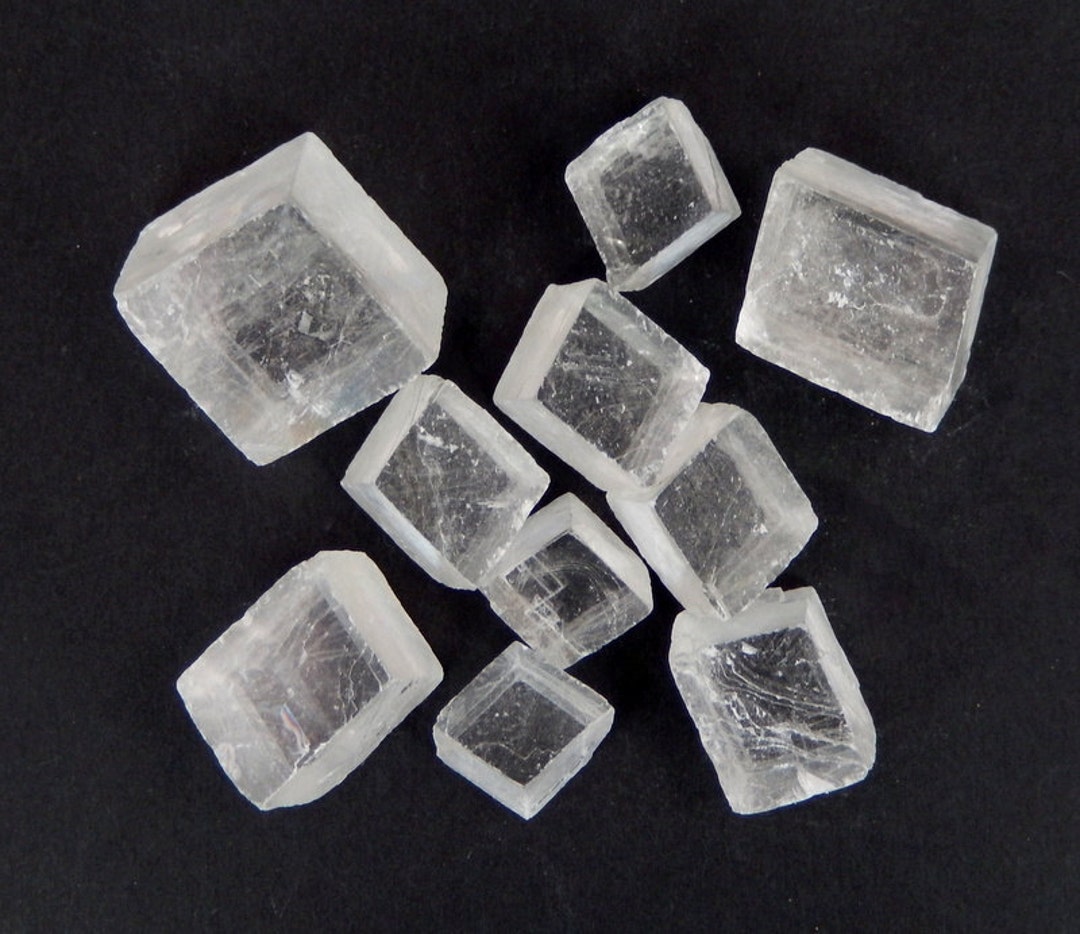 Calcite Crystal Cube - Iceland Spar Optical Quartz - Etsy