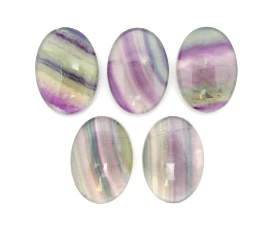 Oval Shaped Fluorite Cabochon RK78B17-02 - Etsy