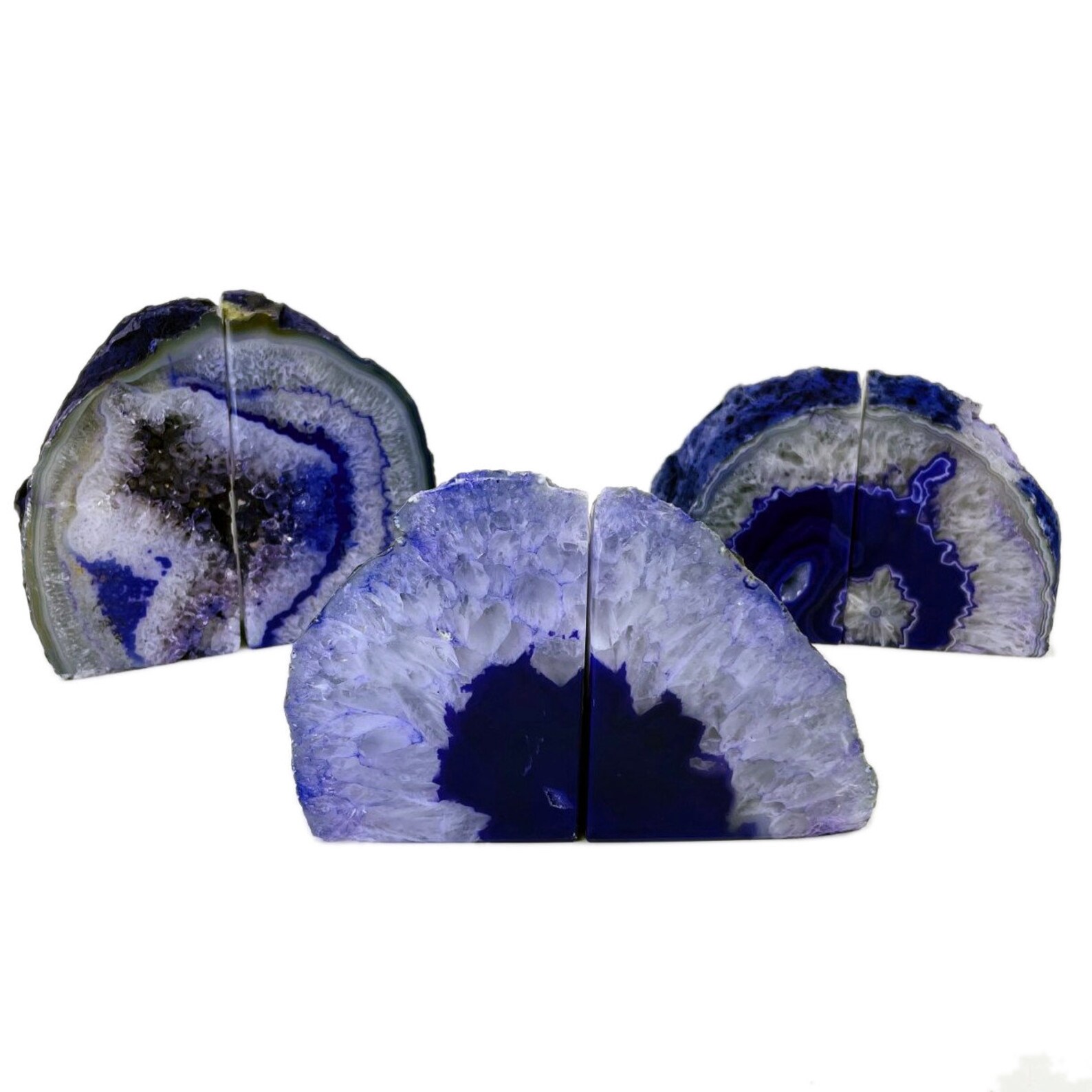 Agate Book End Purple Agate Bookend Pair 3 to 6 Lb Geode - Etsy