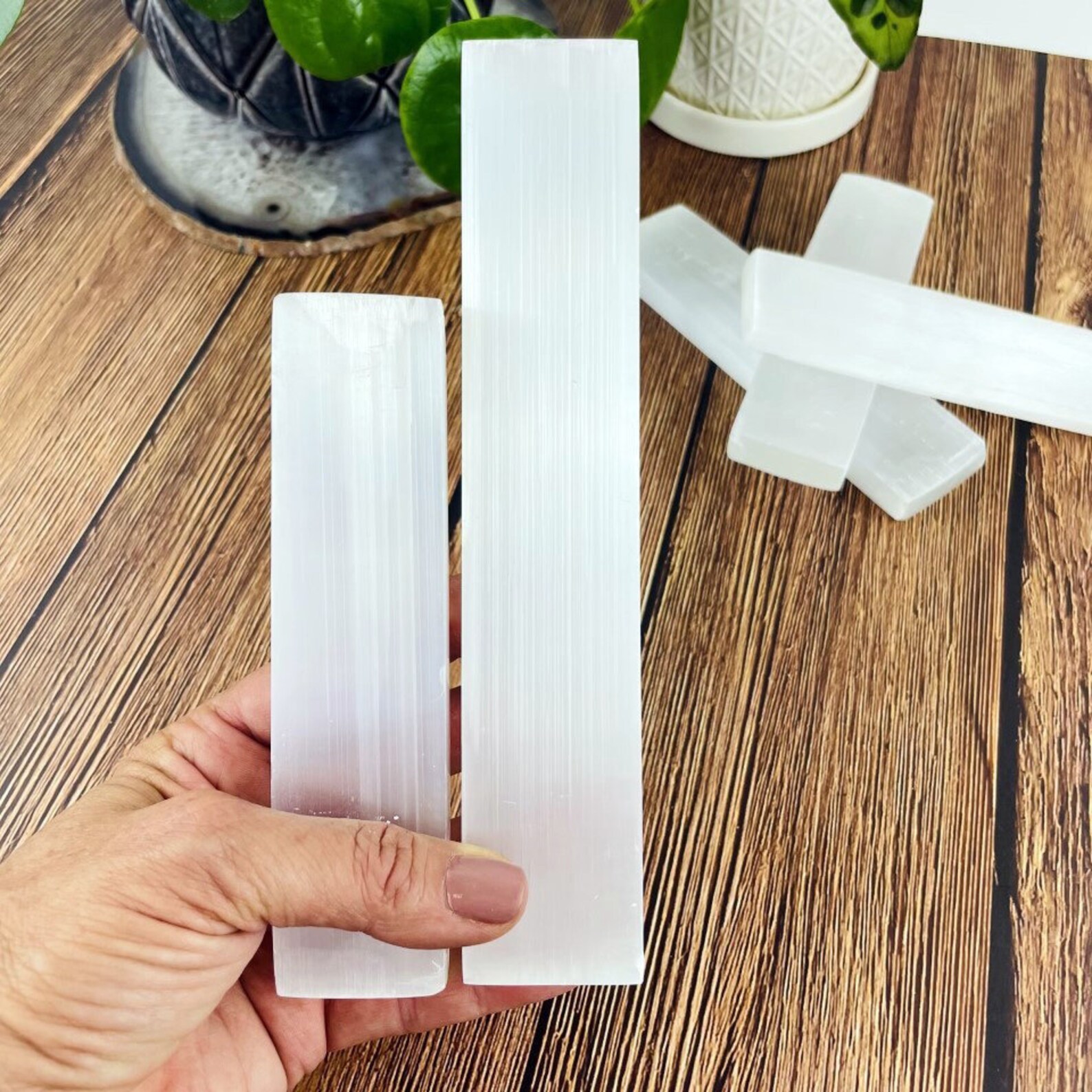 Selenite Bars Long Polished Gypsum Rod Metaphysical - Etsy