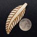 Bone Leaf Gorgeous Light Brown Carved Bone Leaf Top Side - Etsy