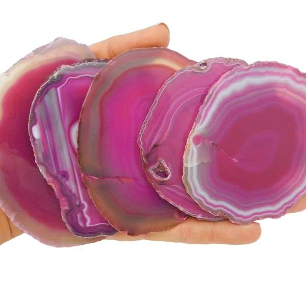 Pink Agate Slice - Etsy