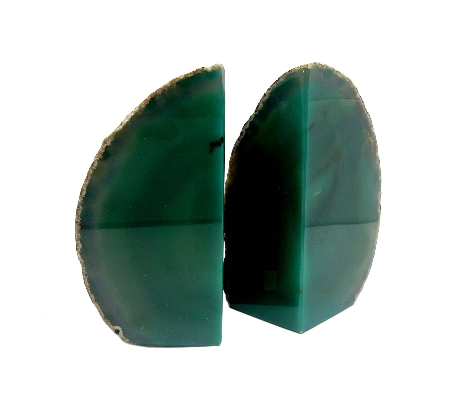 Agate Book Ends Green Agate Bookend Pair 1 to 3 Lb Geode - Etsy