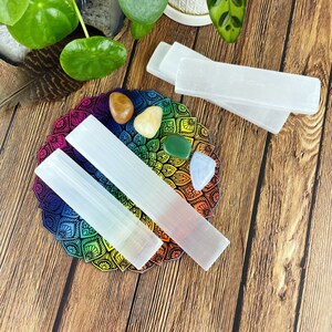 Selenite Bars Long Polished Gypsum Rod Metaphysical - Etsy
