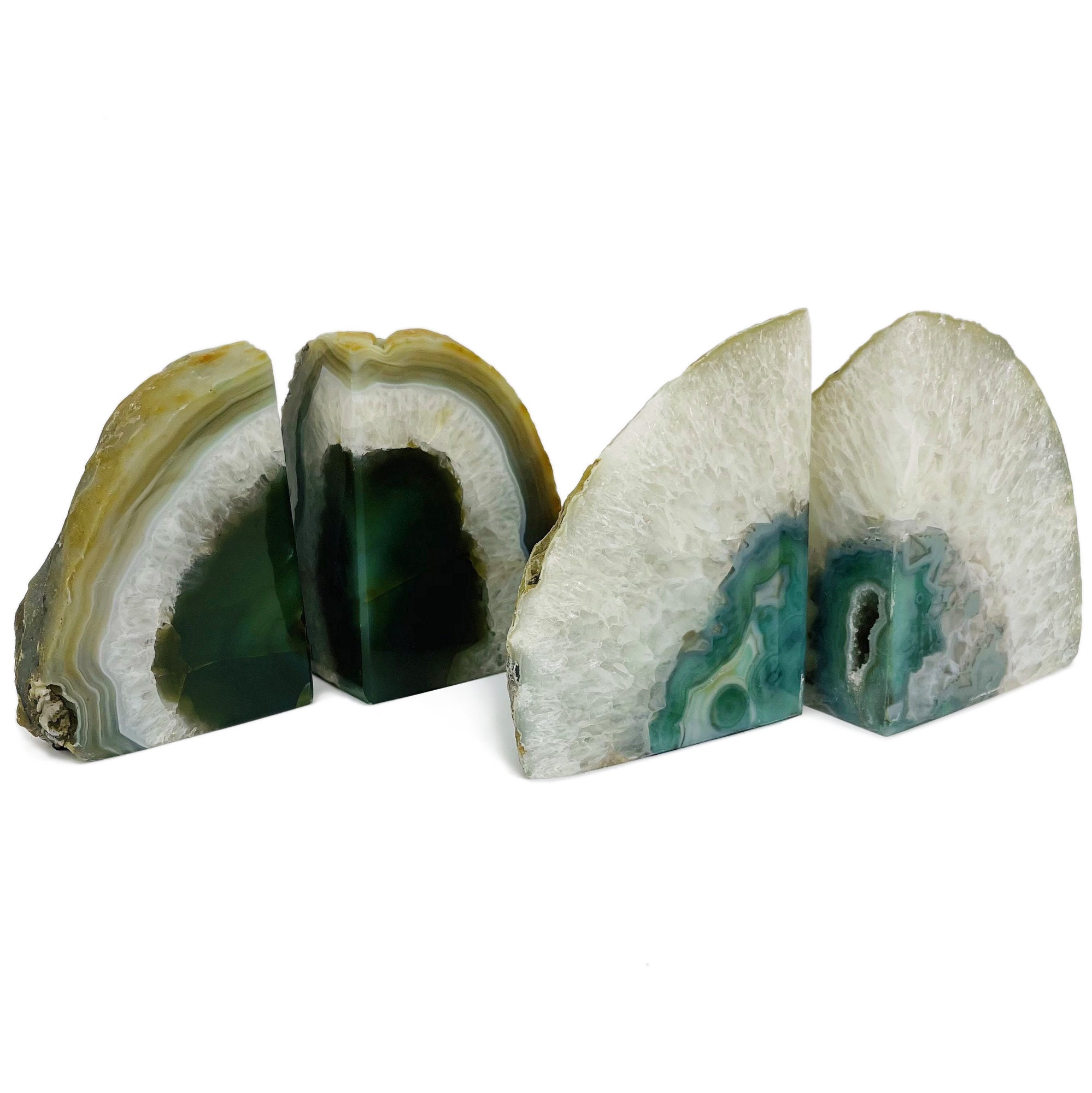 Agate Book Ends Green Agate Bookend Pair 1 to 3 Lb Geode - Etsy UK