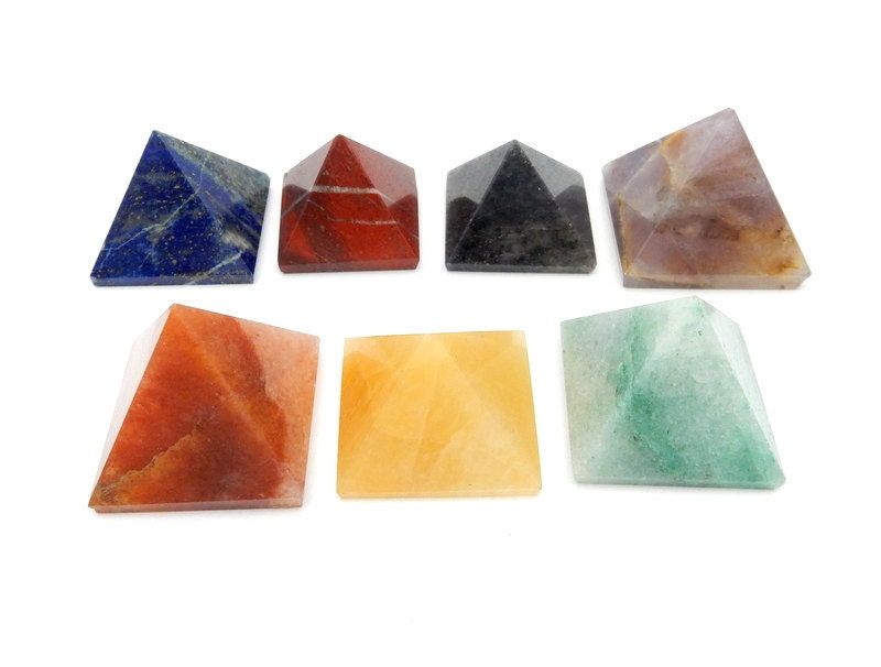 Pyramid Chakra Set Pyramid Shaped Chakra Stone Chakra 7 - Etsy