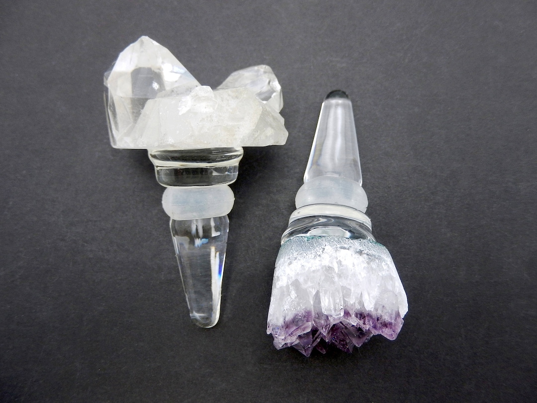 Amethyst Wine Stopper – Crystal Quartz Bottle Decor, Feng Shui - Etsy