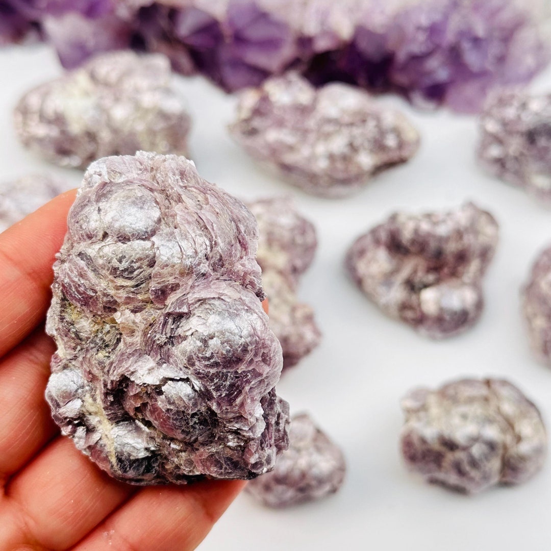 Botryoidal Lepidolite Crystal Clusters - Etsy