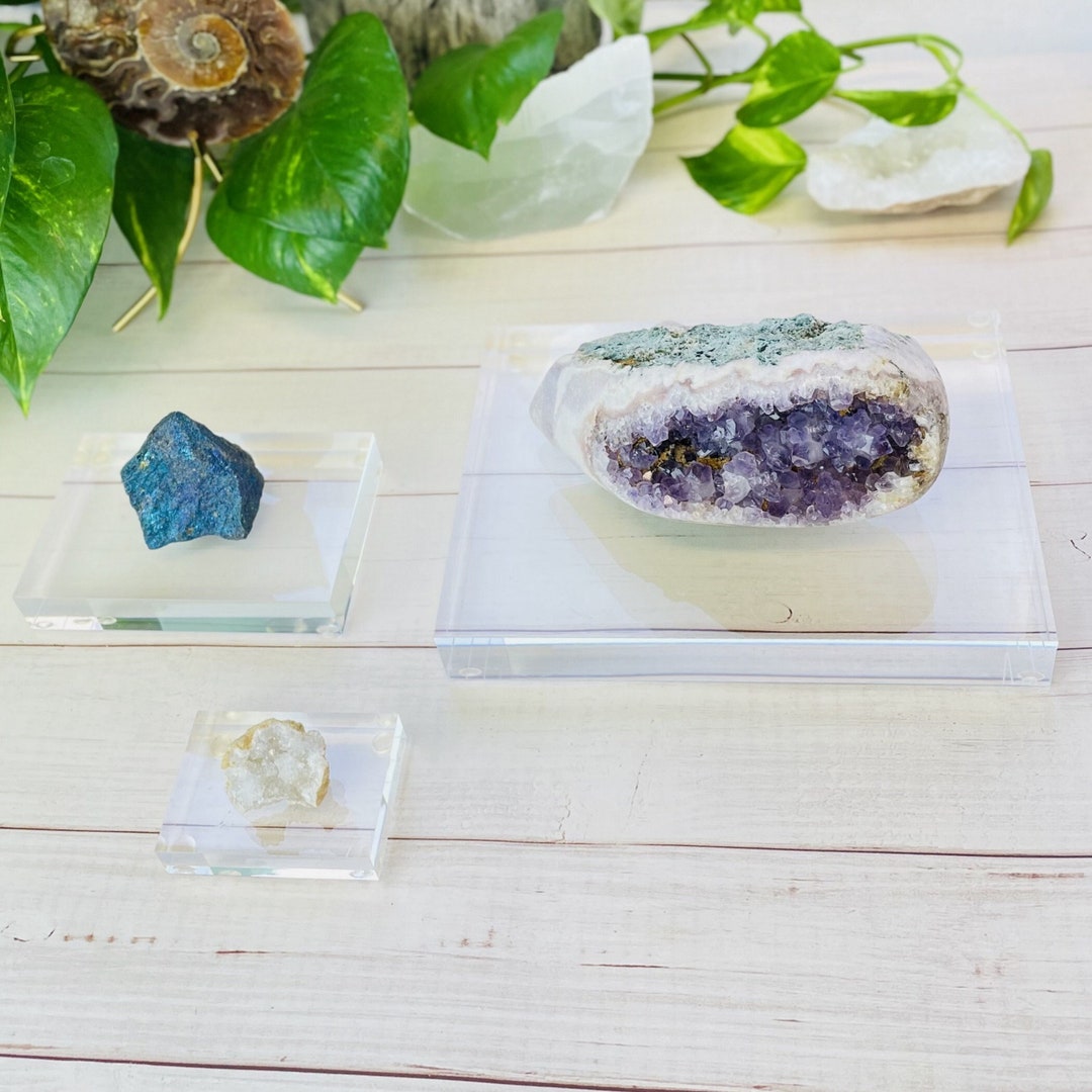 Thick Acrylic Crystal Display Stand – Modern Stone Decor - Etsy Australia
