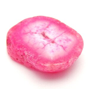 Solar Quartz Bead - Pink Dyed Solar Quartz Bead - Top Side Drilled Bead ...