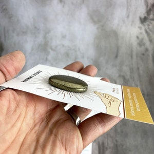 Worry Stone Crystal on Card in Protective Sleeve - You Choose the Stone ...