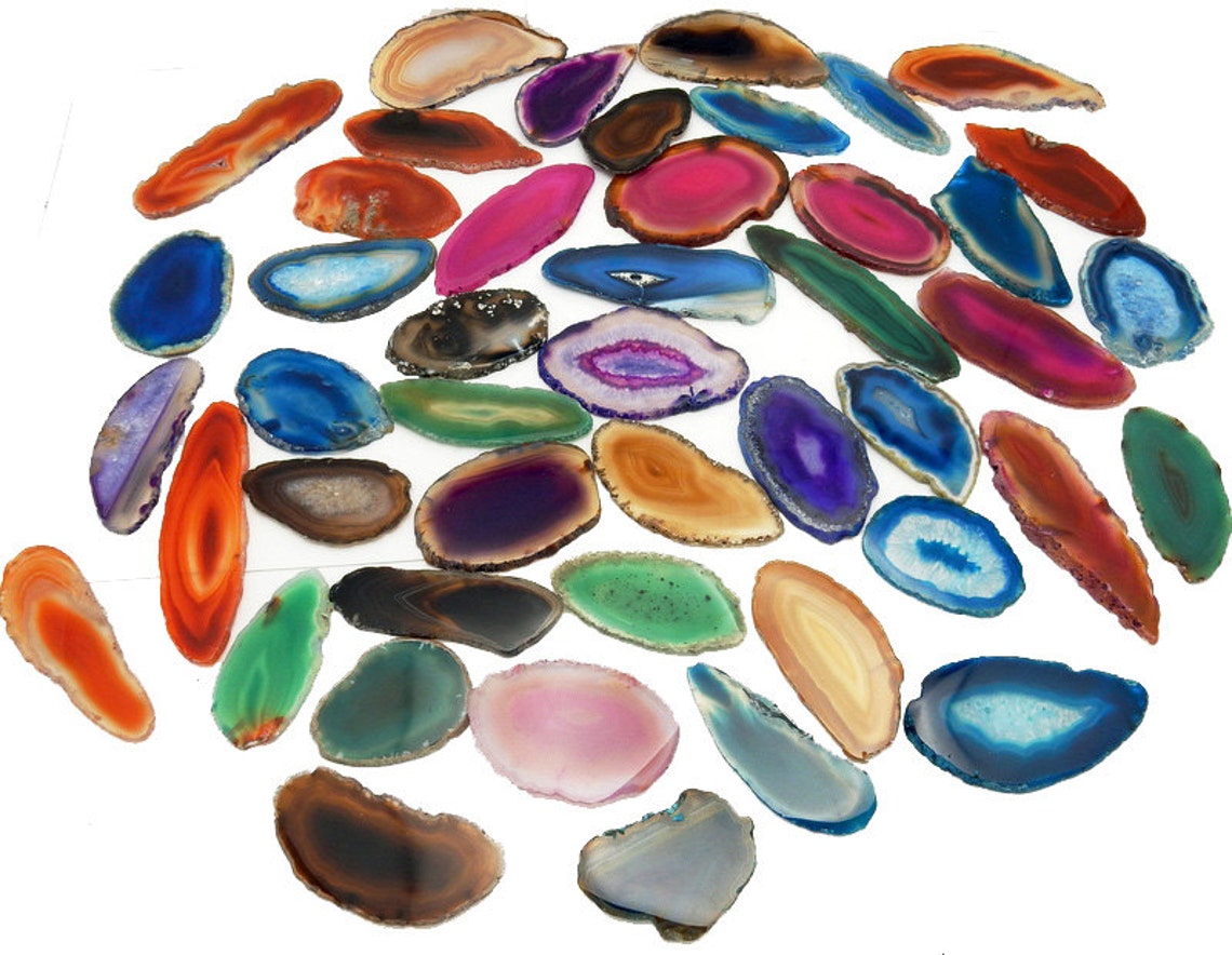 AGATE SLICE Assorted Perfect for Gift Art Projects Supplies - Etsy