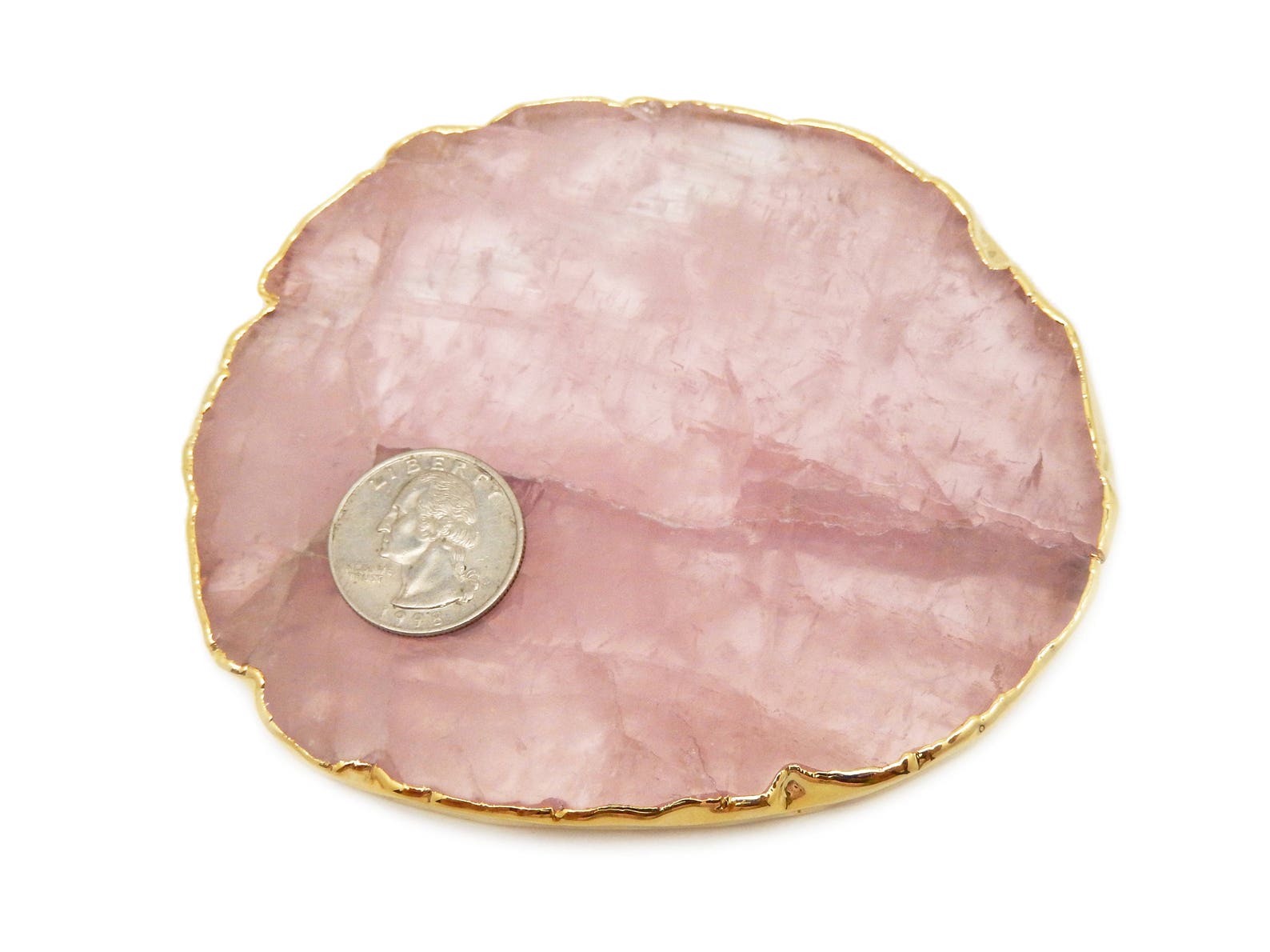 Stone Slices Coaster Size Smokey Quartz Rose Quartz | Etsy