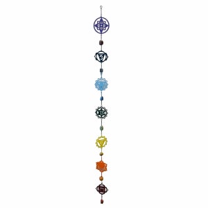 7 Chakras Metal Wall Hanger With Tumbled Chakra Stones - Etsy