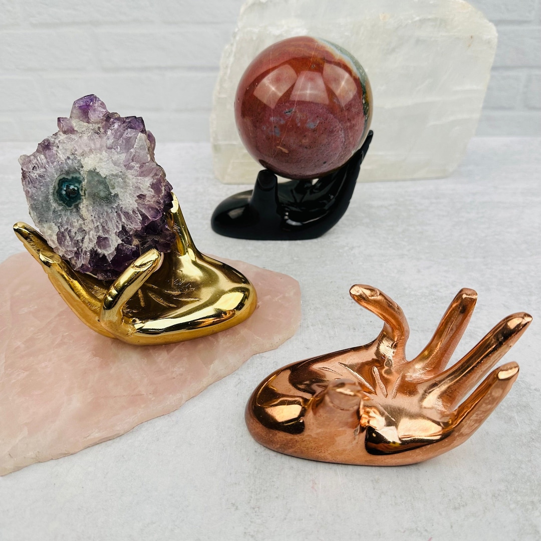 Crystal Sphere Stand - Hand Holder for Spheres or Other Crystals - Etsy