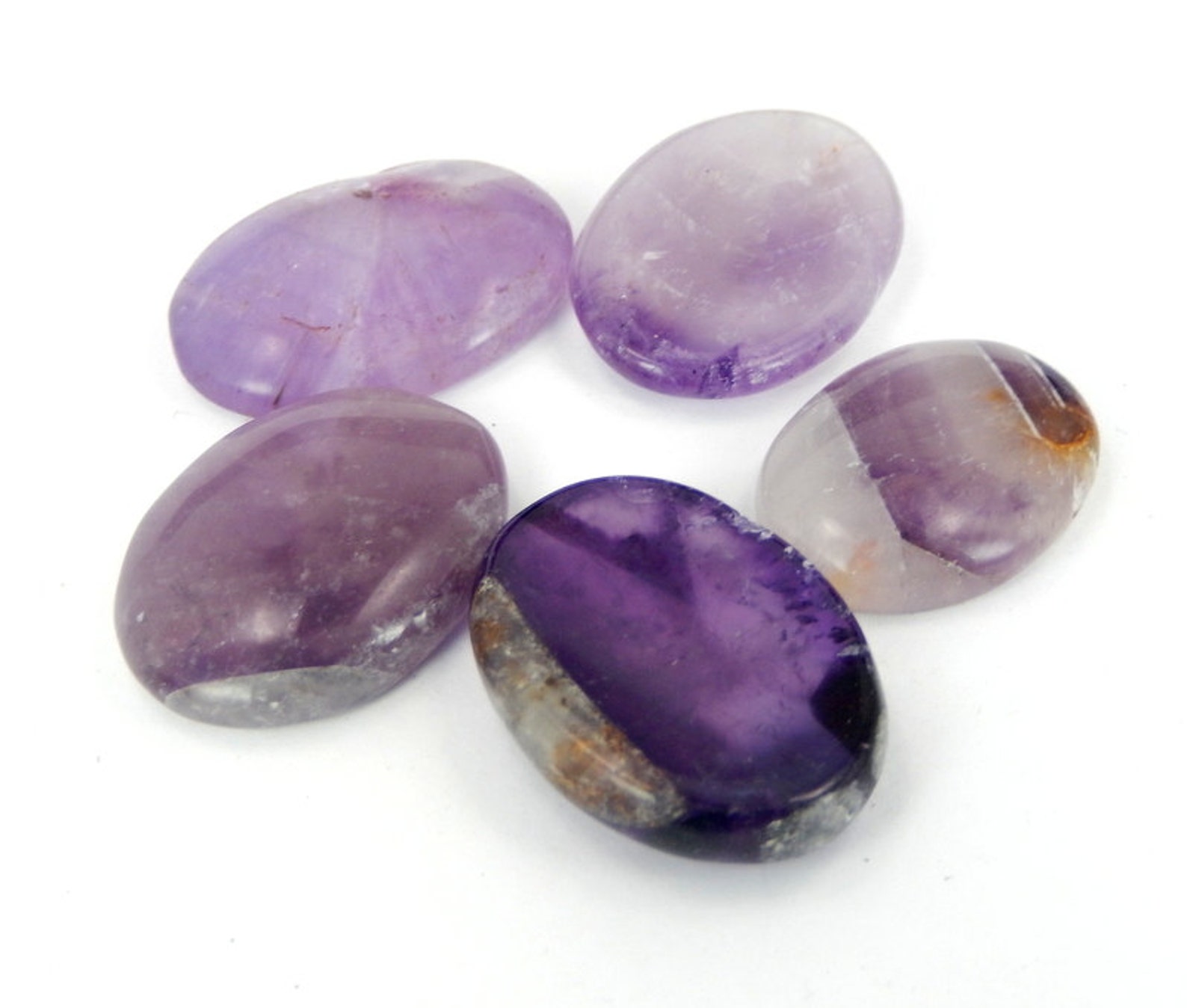 Amethyst Worry Stone Slab Thumb Stone Palm Stone Chakra - Etsy