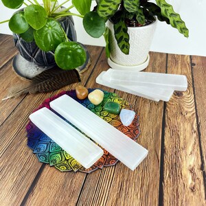 Selenite Bars Long Polished Gypsum Rod Metaphysical - Etsy