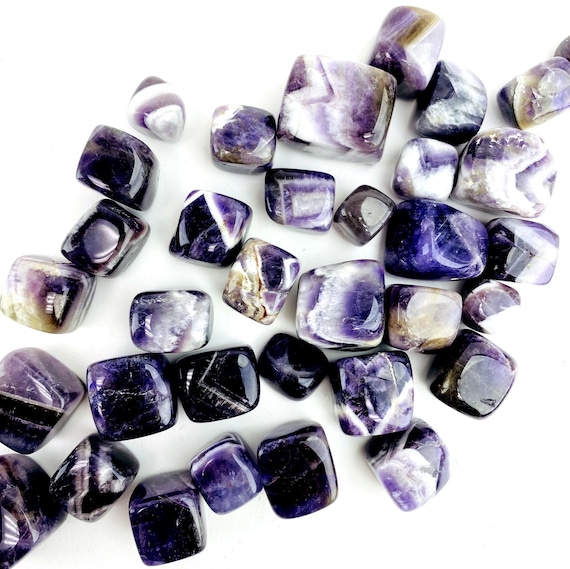 Chevron Amethyst Cubed Tumbled Stones 1/2lb or 1lb TS-192 | Etsy