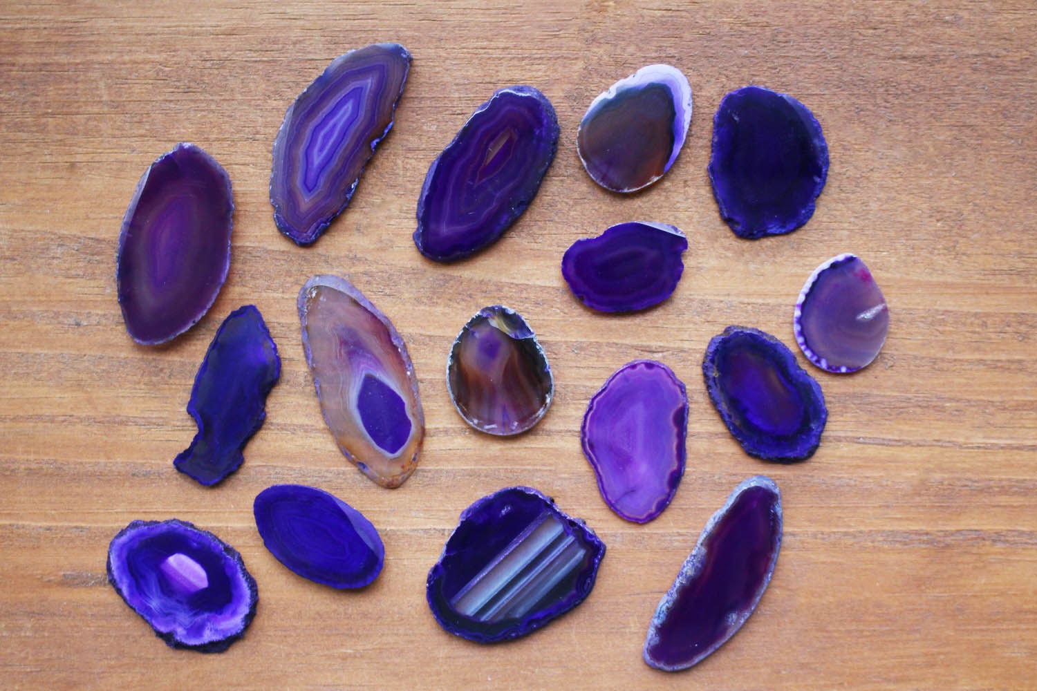 Purple Agate Slices Size 000 Craft Supply Boho Style | Etsy