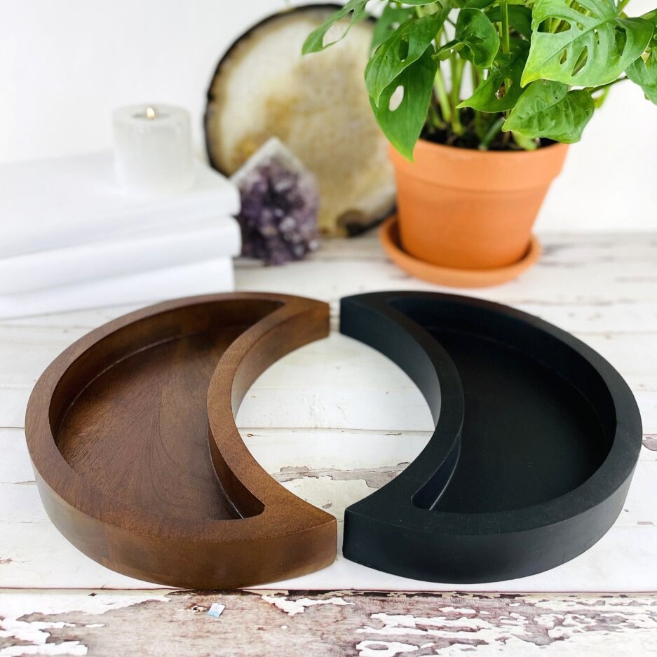 Moon Tray Crystal Collector Display Organizer crescent - Etsy