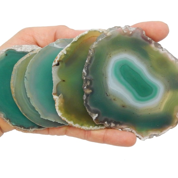 Green Agate Slice - Etsy