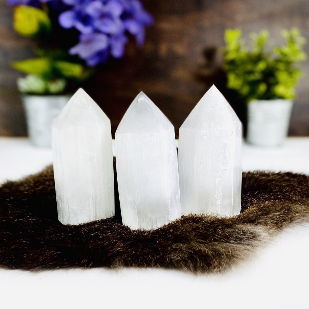 Selenite Tower Points - Stone Generator 10CM (RK5-52) - Etsy