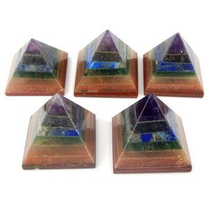 Chakra Pyramid -- Pyramid Shaped Chakra Stone - Chakra 7 Stone Pyramid ...