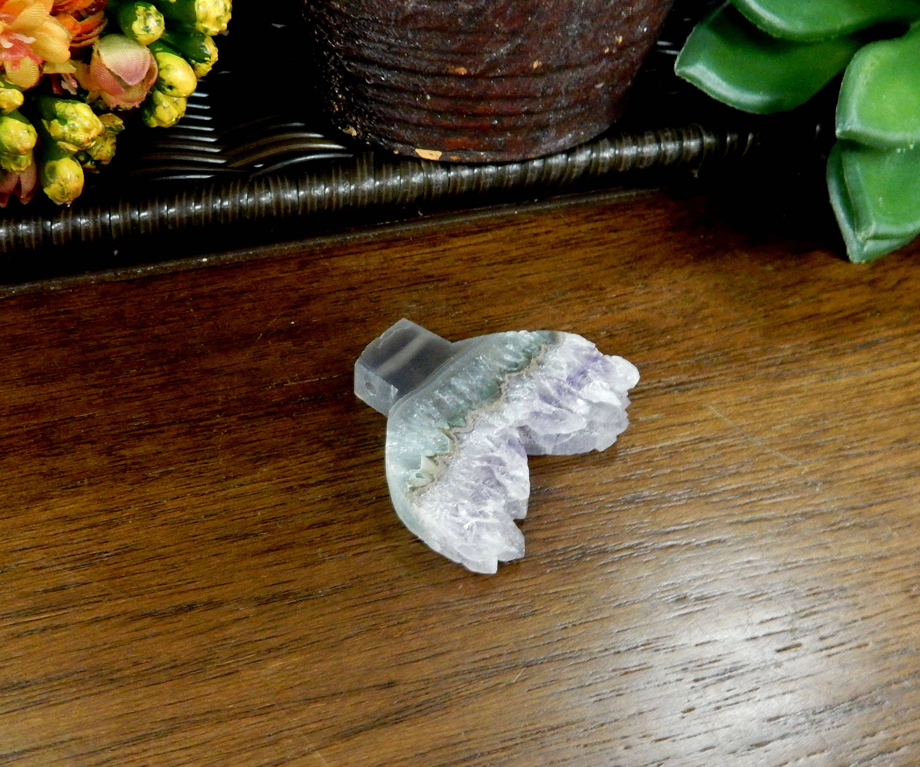 Amethyst Stalactite Slice Mermaid Tail Shaped Cabochon Top - Etsy