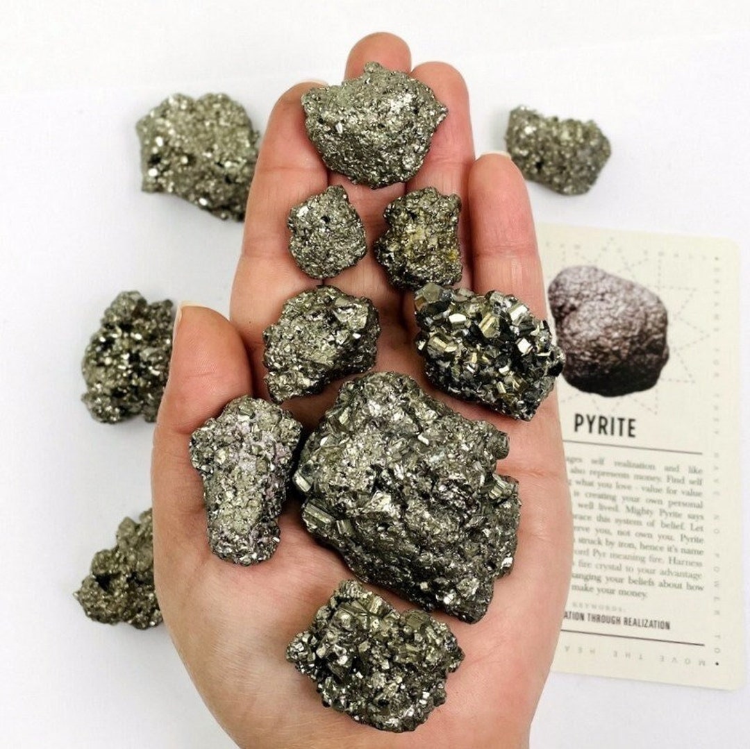 Rough Pyrite Stones - 1 Lb Bag Crystals Gemstones Minerals Abundance ...