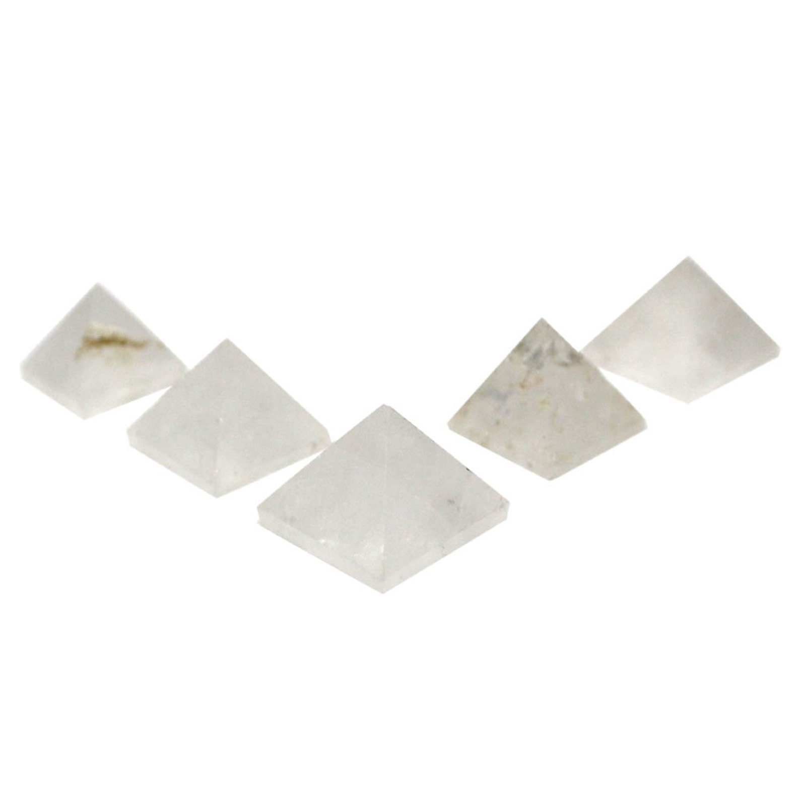 5 FIVE Small Crystal Quartz Pyramid Pyramid Shaped - Etsy