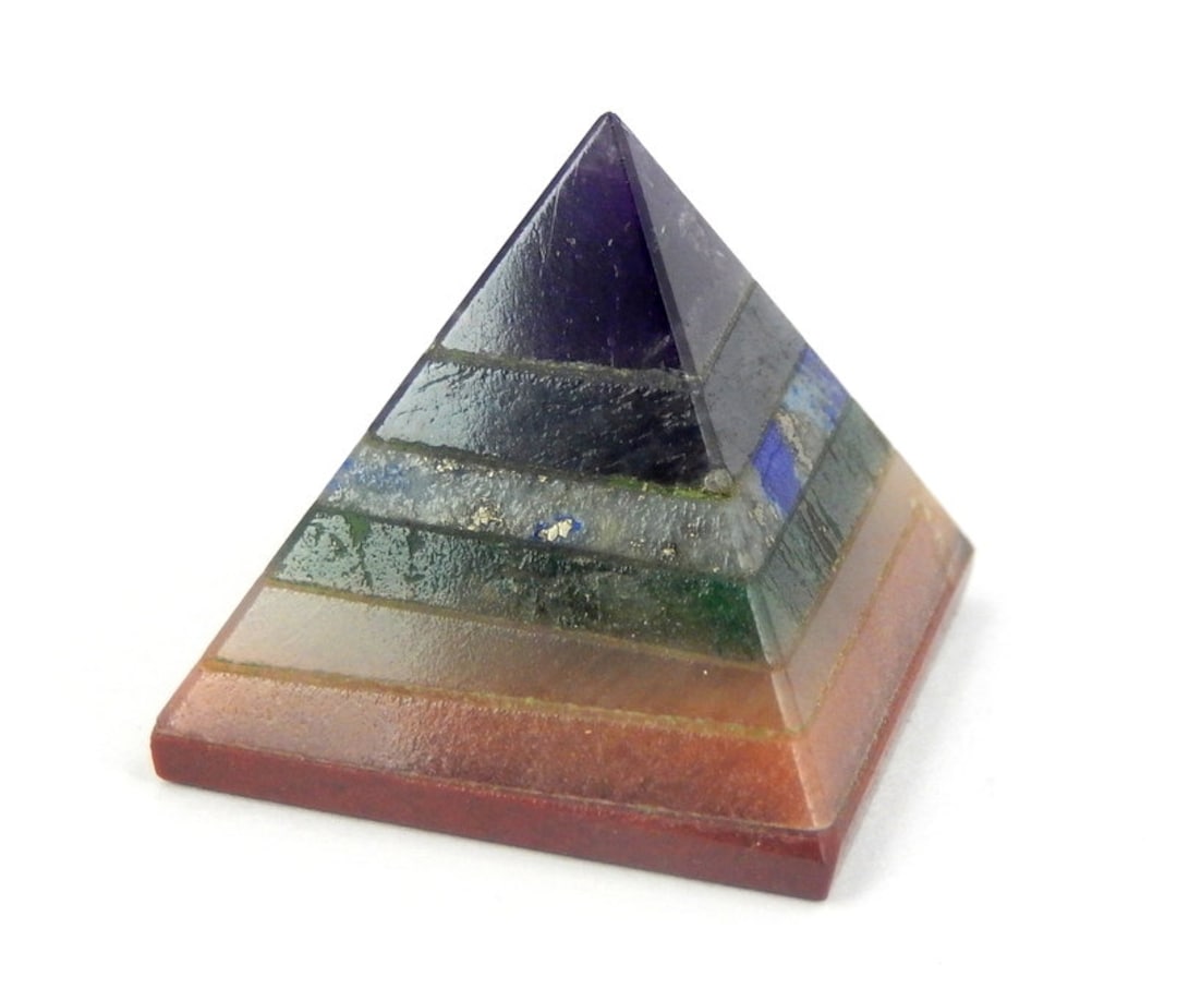 Chakra Pyramid -- Pyramid Shaped Chakra Stone - Chakra 7 Stone Pyramid ...
