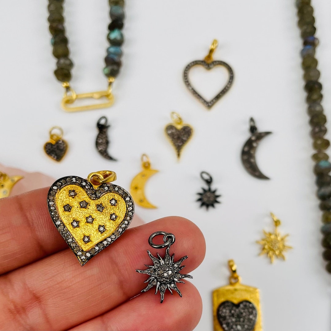 Pave Diamond Candy Charms and Pendants - Etsy