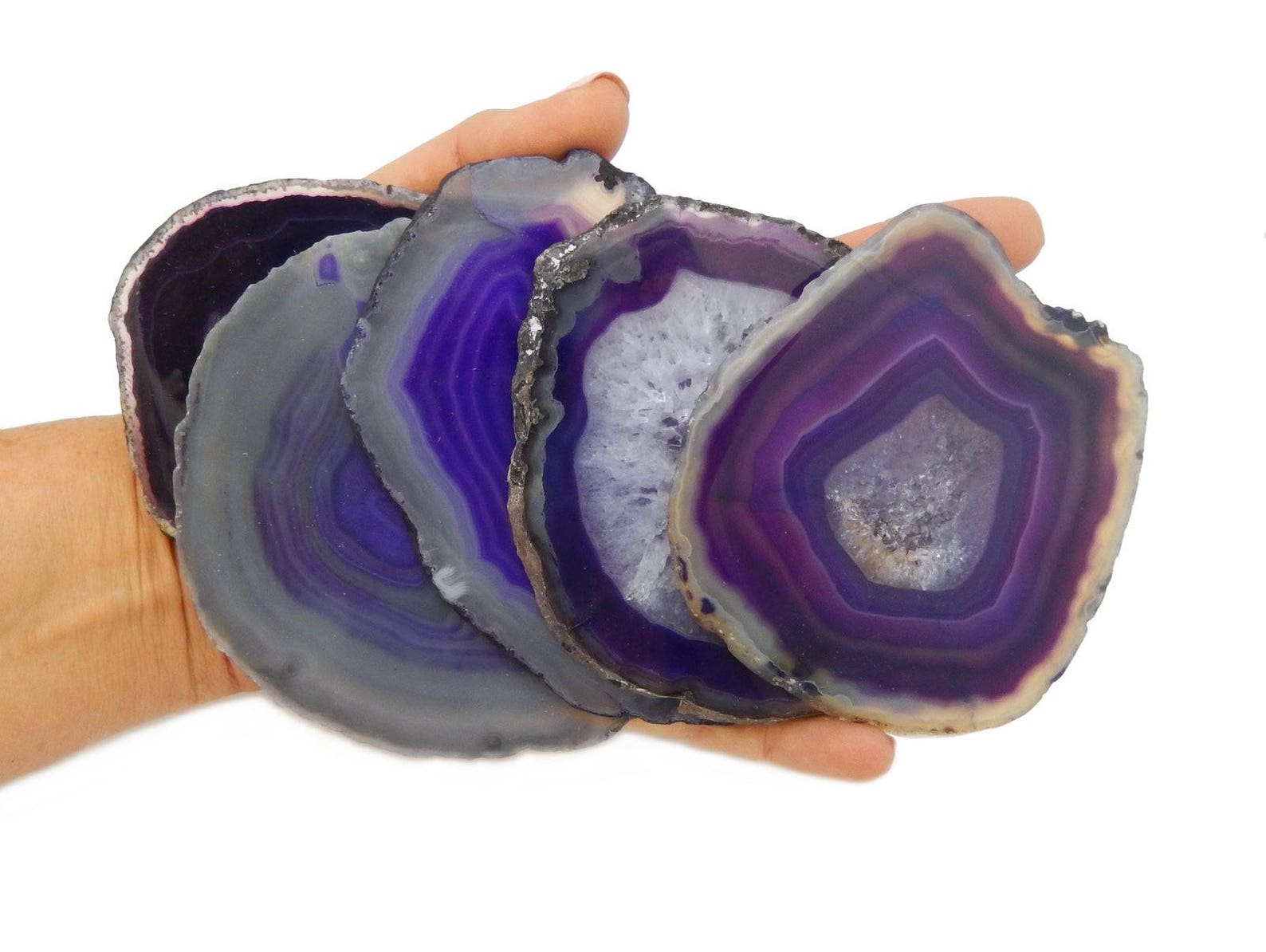 Agate Slices Size 4 or 5 Choose Your Size Quantity and Color - Etsy