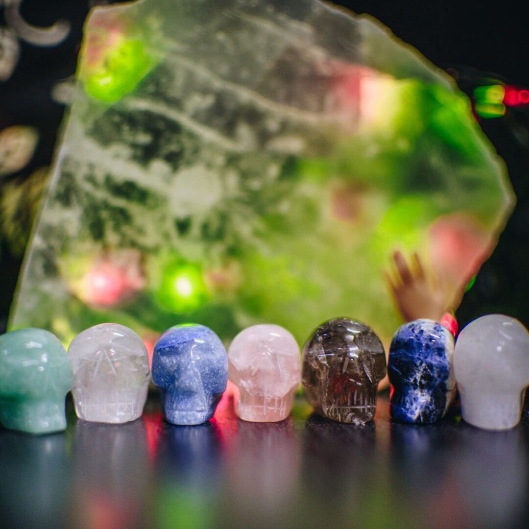 Skull Shaped Gemstones - Halloween Decor - Etsy