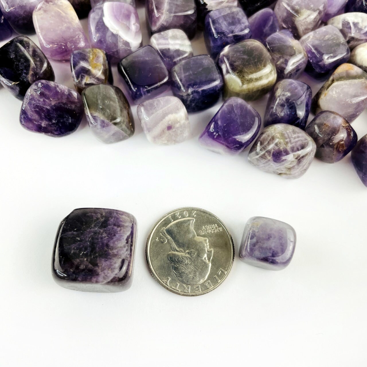 Chevron Amethyst Cubed Tumbled Stones 1/2lb or 1lb TS-192 - Etsy