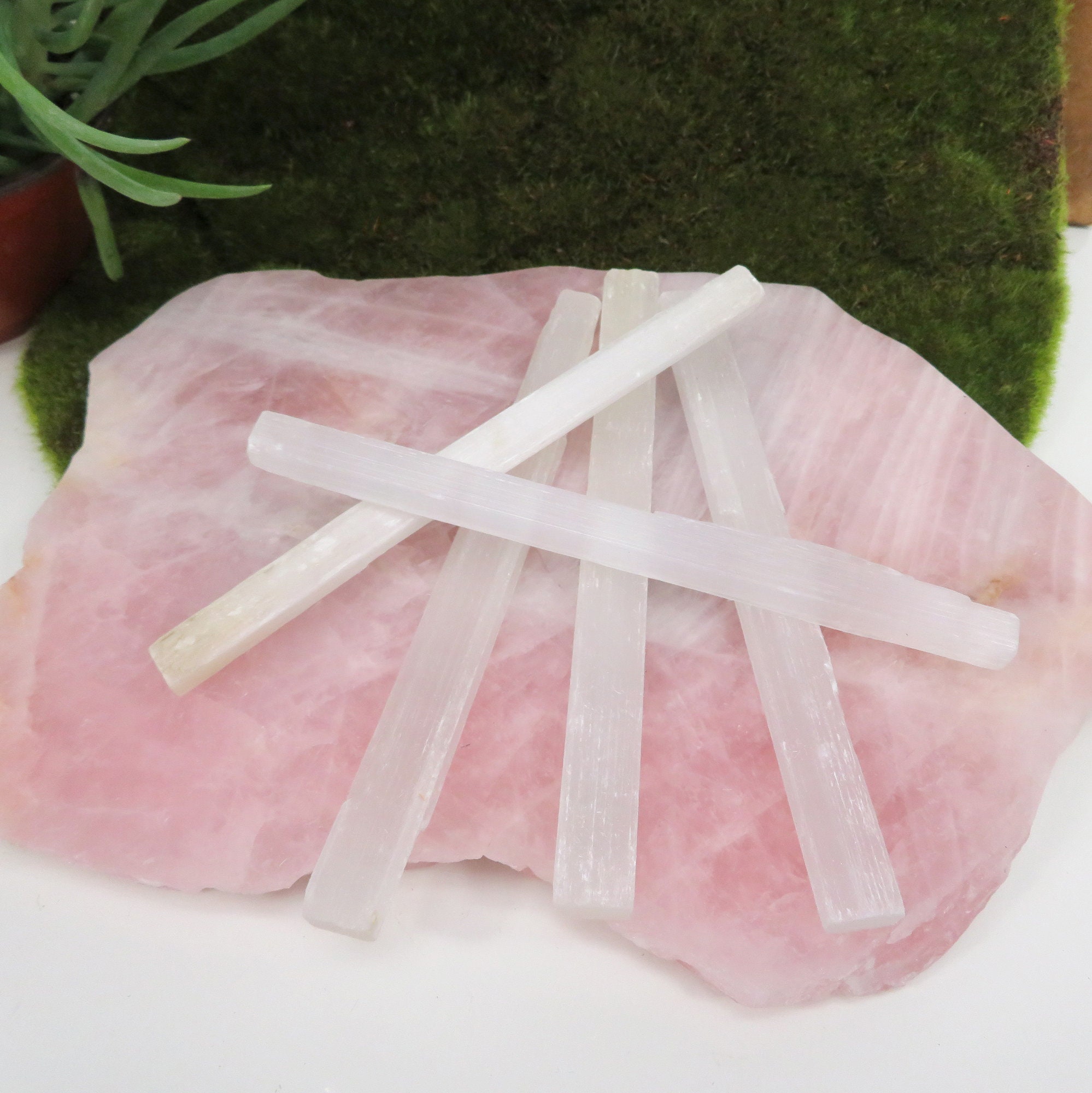 Selenite Rods Long Raw Gypsum Bar Metaphysical Charging | Etsy